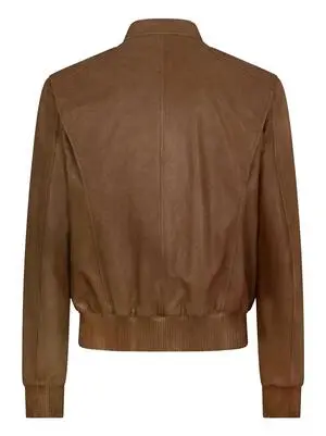 Dsquared2 Zip-up Leather Jacket - Brown