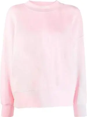 Palm Angels Palm Angels Logo Print Cotton Sweatshirt Pink