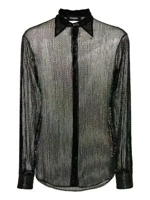 DSQUARED2 70's Beaded Tulle Shirt