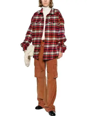 Dsquared2 Check Print Long Sleeve Shirt - Red