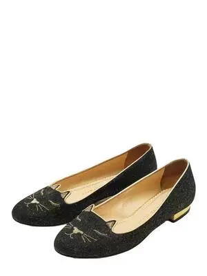 CHARLOTTE OLYMPIA Kitty Ballet Flats - Black