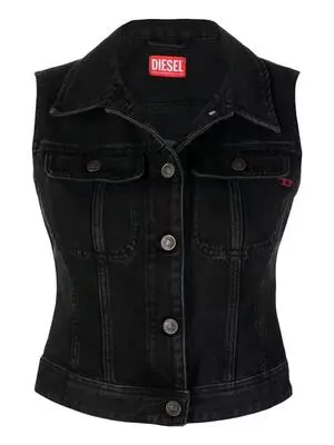 DIESEL® De-slimmy Fitted Denim Jacket - Black