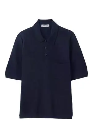 Johnstons Of Elgin Cashmere-blend Polo Shirt - Blue