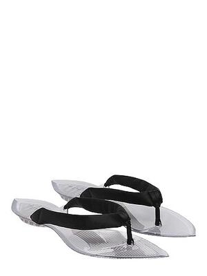 Alaïa Invisible Padded Thong Sandals - Noir