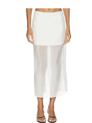 SANS FAFF Cove Silk Skirt - White
