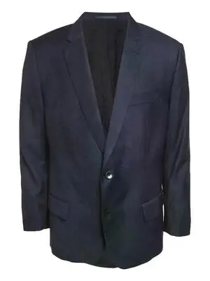 Hugo Boss Check-pattern Slim-fit Blazer - Blue