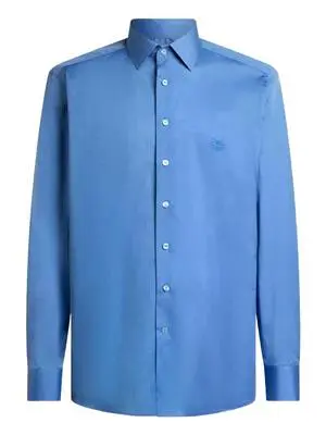 Etro Pegaso-embroidered Shirt - Blue