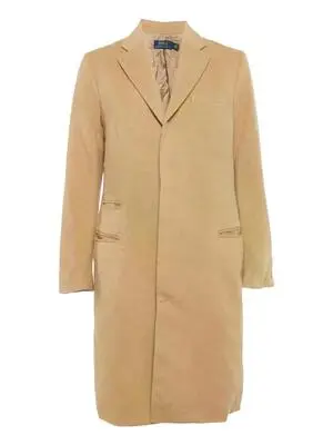 Polo Ralph Lauren Beige Single-breasted Coat With Notched Lapels - Neutrals