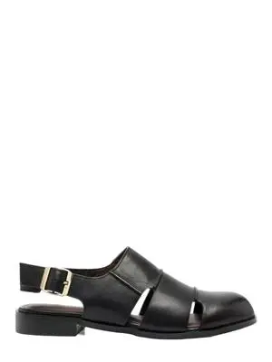 ADRIANNA FERETTI Buckle-fastening Caged Sandals - Black