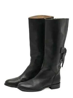 Valentino Garavani Leather Knee-high Boots - Black