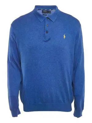 Polo Ralph Lauren Cotton Long-sleeve Polo Shirt Blue