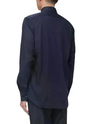BROOKSFIELD Long-sleeve Poplin Shirt - Blue
