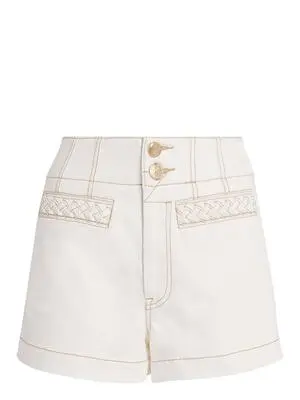 Zimmermann Roselight Denim Shorts - Ivory