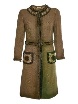 PRADA Prada Bead-Embellished Tweed Coat