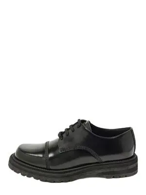 Dior Leather Square Toe Lace-up Derby Shoes - Black