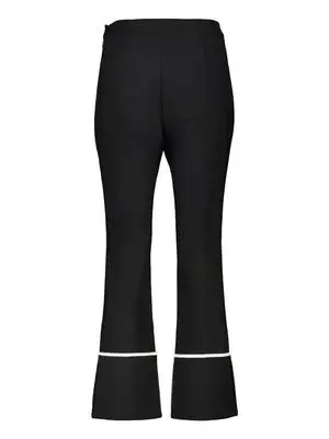 ELLERY Contrast-trim Flared Trousers - Black