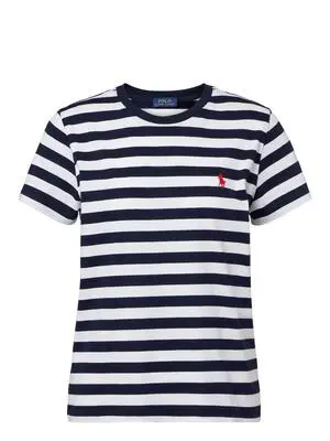POLO RALPH LAUREN Polo Ralph Lauren Logo Striped Cotton Jersey T-Shirt