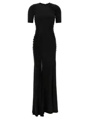 Victoria Beckham Ruched Detail Maxi Dress - Black