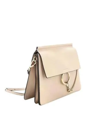 Chloé Faye Leather Medium Shoulder Bag - Neutrals