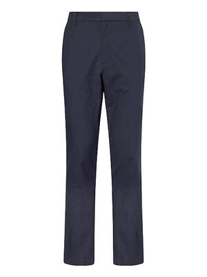 Sunspel Straight-leg Cotton Poplin Trousers - Navy