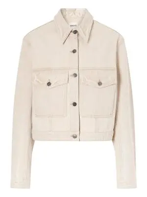 Khaite Tomer Cropped Denim Jacket - Neutrals