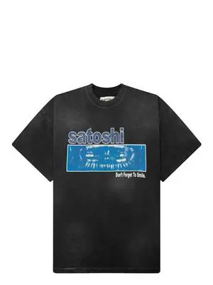 SATOSHI NAKAMOTO Graphic-print T-shirt - Black