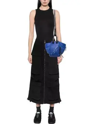 Loewe 2010-2026 Small Bicolor Calfskin Can't Take It Hammock Bag Satchel Blue