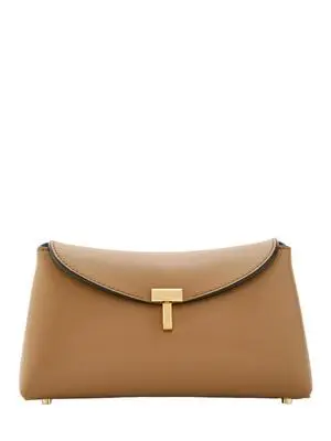 TOTÊME Toteme T-Lock Mini Leather Clutch