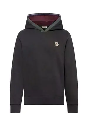 Moncler Logo Patch Hoodie - Blue