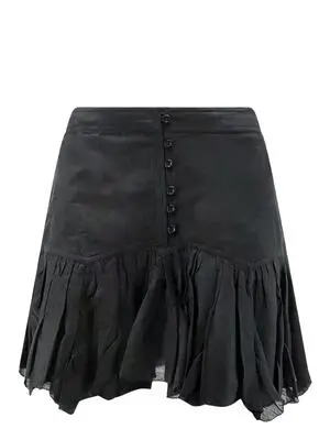 MARANT ETOILE Daneen Ruffled Mini Skirt - Black