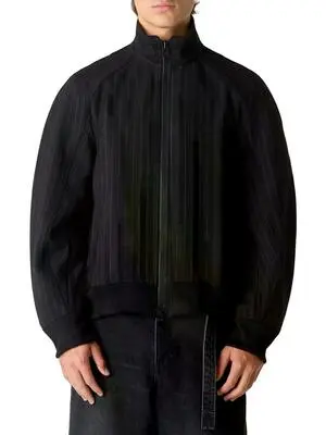 Sacai Pinstripe Bomber Jacket - Black