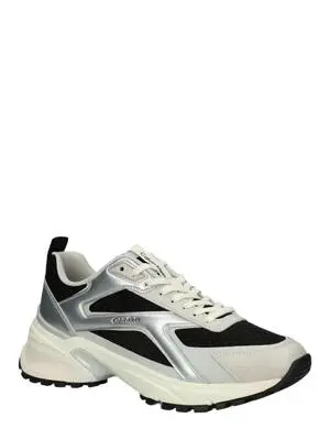 Calvin Klein Panelled Metallic Effect Sneakers - Black