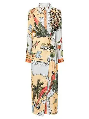 Farm Rio Printed Woven Midi Dress - Multi