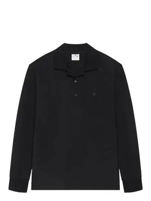 COURREGES Ac Logo-detail Polo Shirt - Black