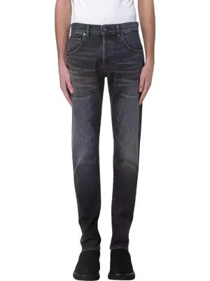 PT TORINO Slim Cut Whiskering Effect Jeans - Grey