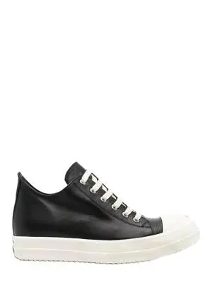 Rick Owens Rick Owens Lace-Up Leather Sneakers Black