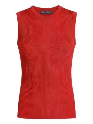 Dolce & Gabbana Knit Tank Top - Red