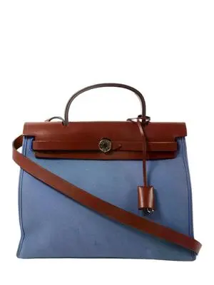 Hermès Herbag Pm Two-way Tote Bag - Blue