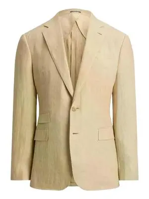 Ralph Lauren Purple Label Kent Hand-tailored Linen Suit Jacket - Neutrals