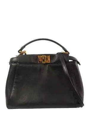 Fendi Mini Peekaboo Tote Bag Black