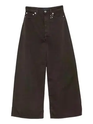 Sportmax Wide-leg Jeans With S-detail Hardware - Brown