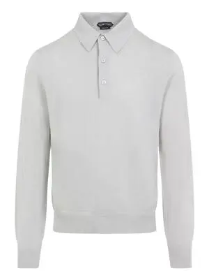 TOM FORD Long-sleeves Polo Shirt - Grey