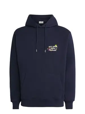 Drole De Monsieur Cotton Hooded Sweatshirt - Navy