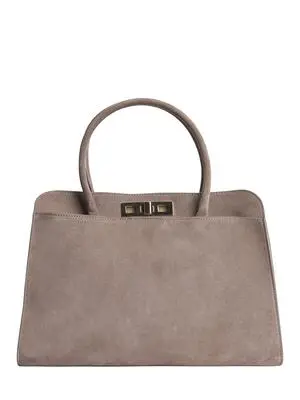 Fabiana Filippi Large Suede Josephine Top-handle Bag - Beige