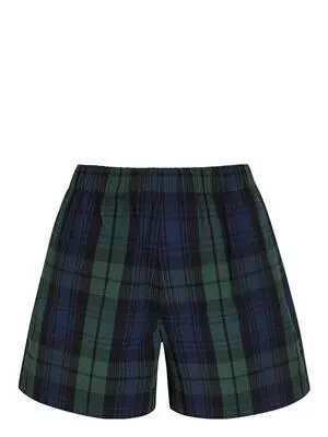 JW Anderson Plaid Seersucker Shorts - Green