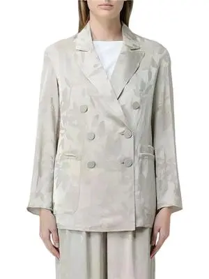 Armani Exchange Double-breasted Flower-pattern Blazer - Neutrals