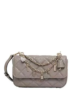 Guess Libby Quilted Logo Shoulder Bag - Neutrals