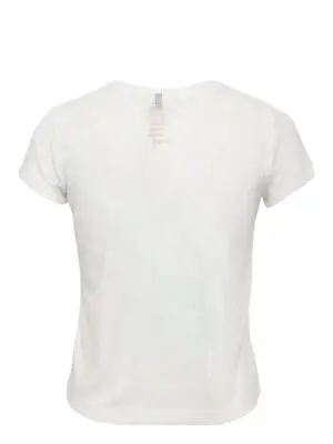 Rally Movement Ribbed Crew Neck T-shirt With Logo Detail - White