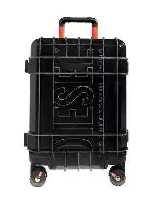 DIESEL® Embossed Logo Grid-pattern Trolley - Black
