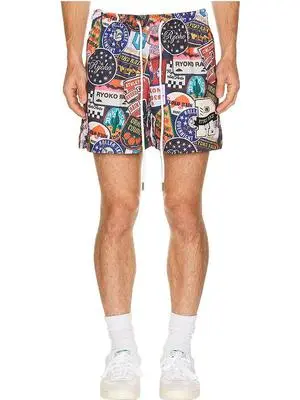 RYOKO RAIN Patch Collection Shorts In . Also - Multi